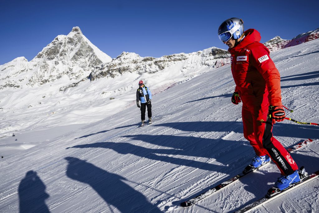 Ski racing finally starts on new World Cup downhill course next to ...